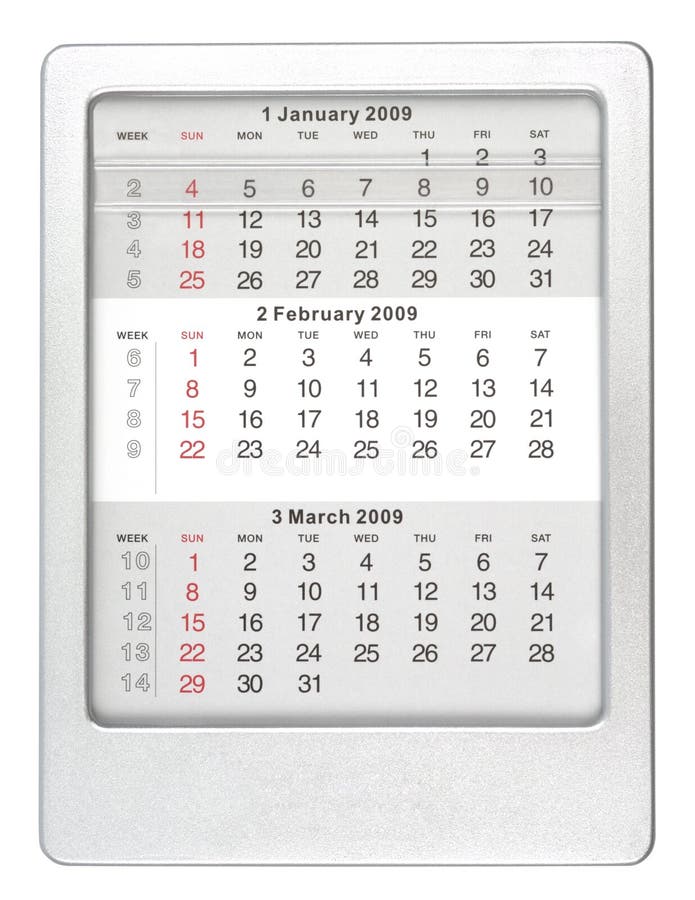 Calendar - February 2009 stock photo. Image of date, closeup - 7798756