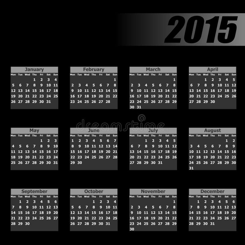 Set of Black Square European 2015, 2016, 2017, 201 Stock Vector ...