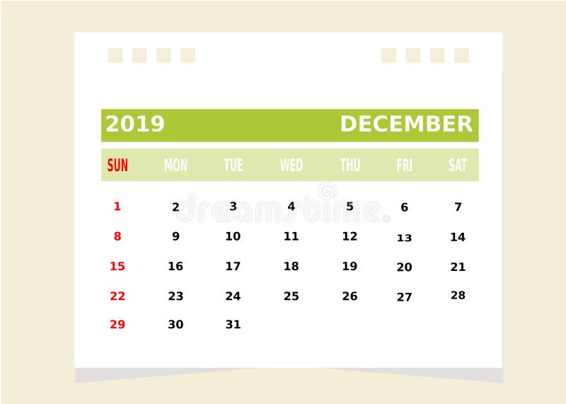 Calendar Month december stock vector. Illustration of planner - 143684924
