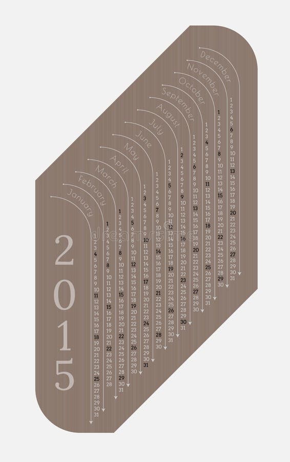 Calendar 2015 stock vector. Illustration of graphic, abstract - 46581364