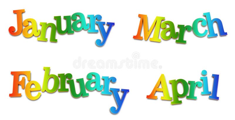 Calendar months stock illustration. Illustration of october - 17696549