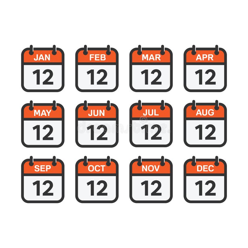 Months Icon Stock Illustrations – 5,137 Months Icon Stock Illustrations ...