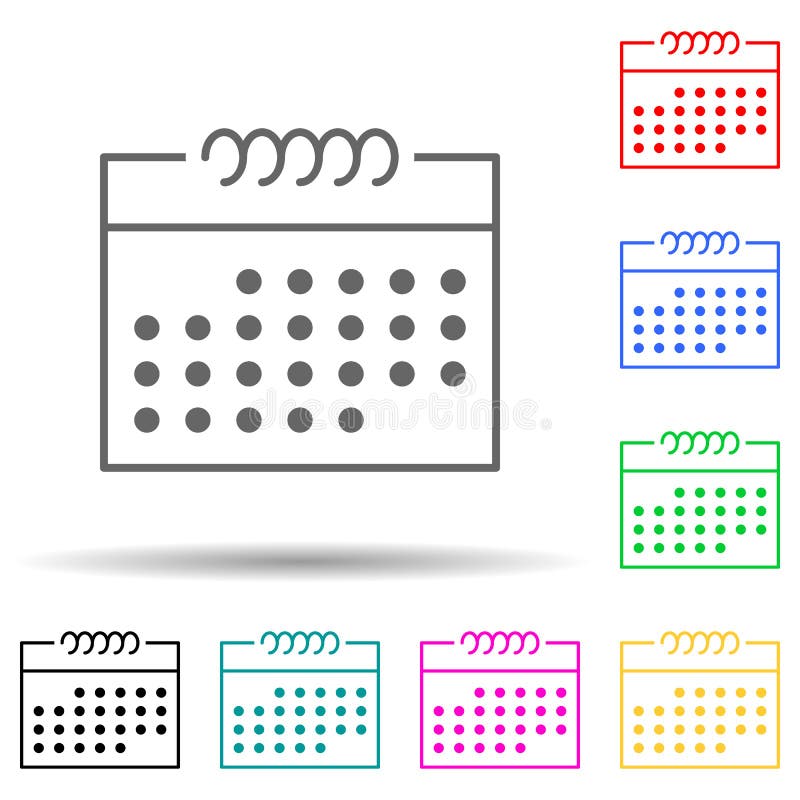 Calendar Icon Color Stock Illustrations – 54,162 Calendar Icon Color ...