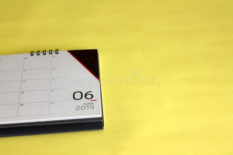 Calendar with a Note Lies on a Wooden Table Stock Image - Image of ...