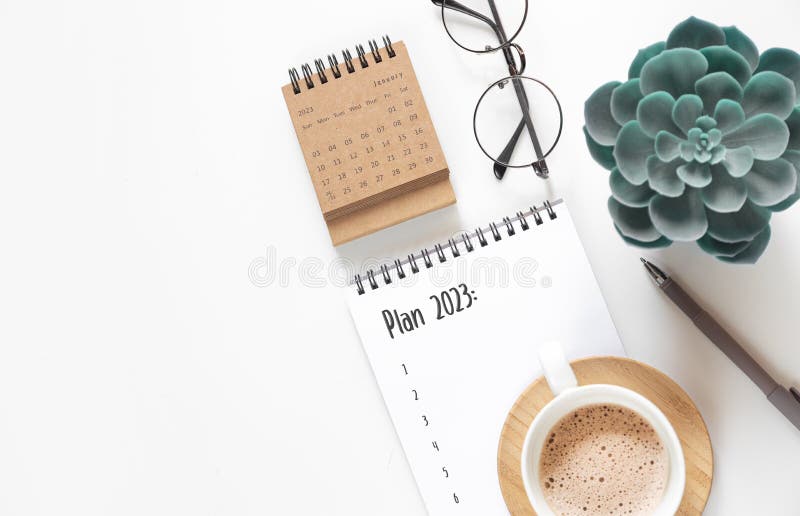 Calendar 2023 and Notepad on Office Table. To-do List and Plan for Next ...