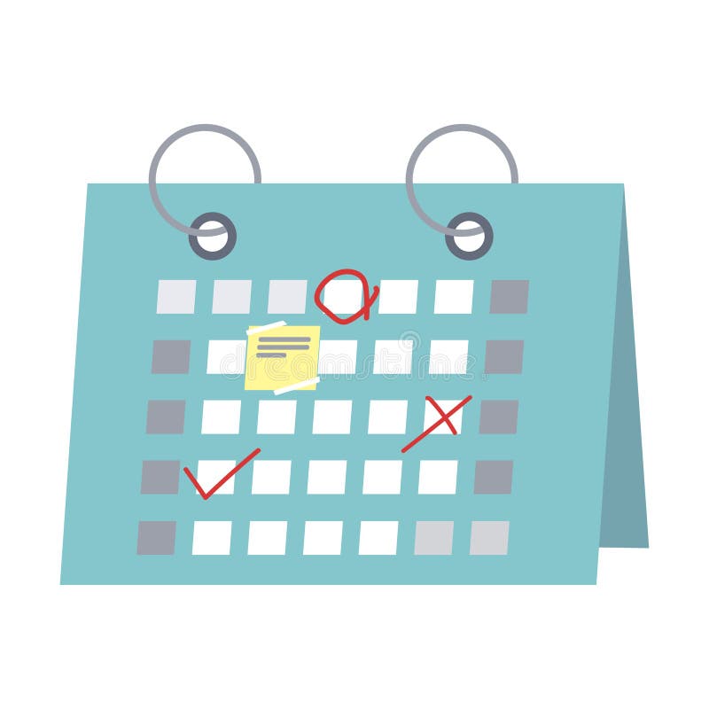 Calendar with Notes Icon Vector Illustration Design Stock Vector ...