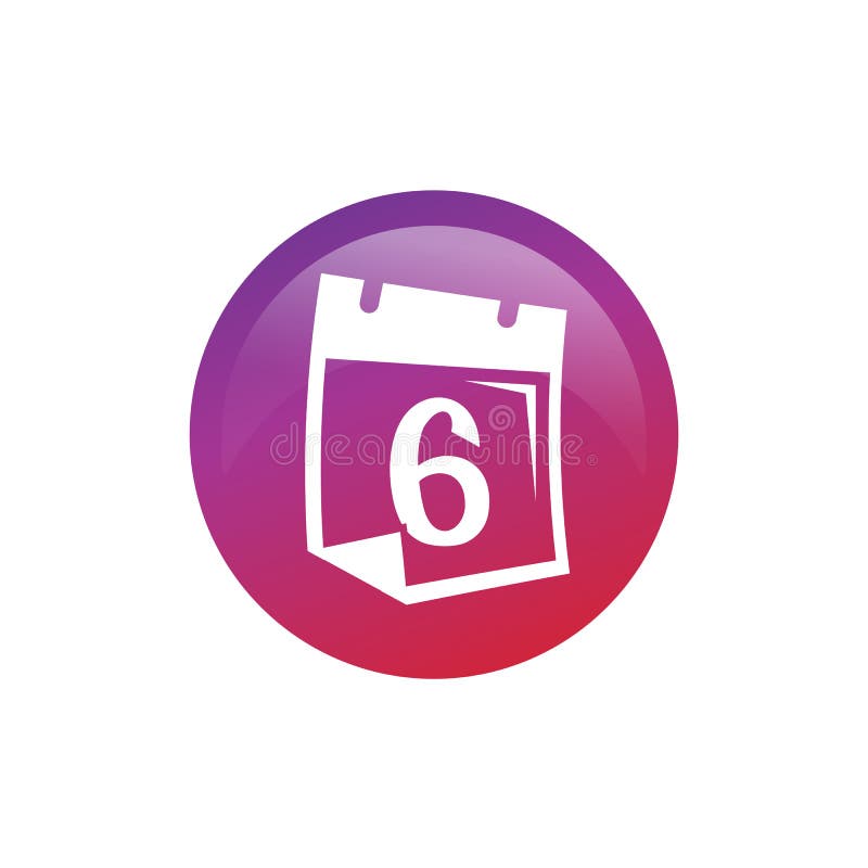 Calendar with Number 10 Icon Stock Vector - Illustration of white ...