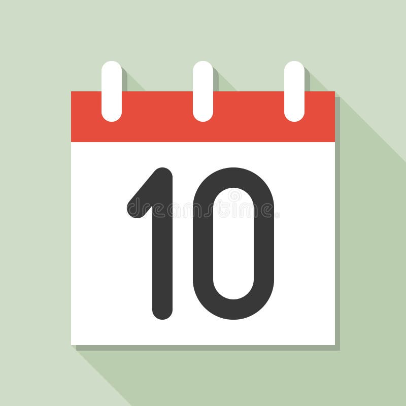 Calendar and Number, Calendar Icon Set, Flat Design Vector with Stock ...