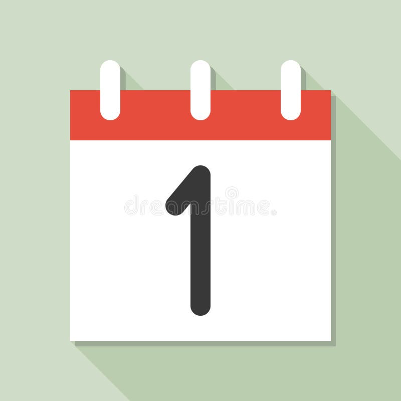 Calendar and Number, Calendar Icon Set, Flat Design Vector with Stock ...