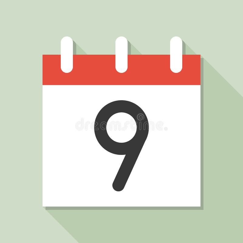 Calendar and Number, Calendar Icon Set, Flat Design Vector with Stock ...