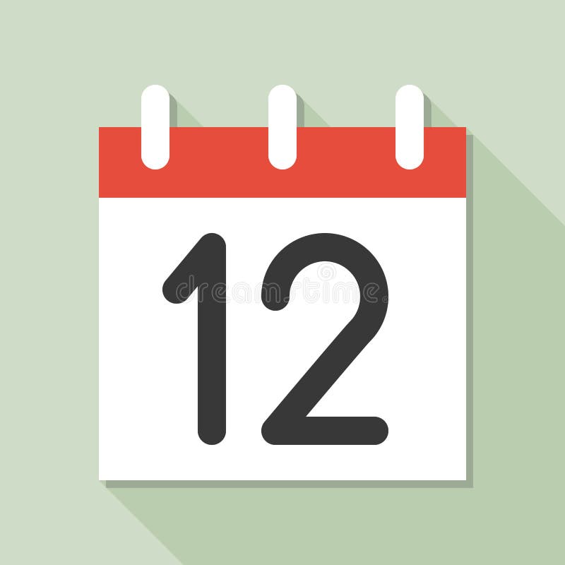 Calendar and Number, Calendar Icon Set, Flat Design Vector with Stock ...