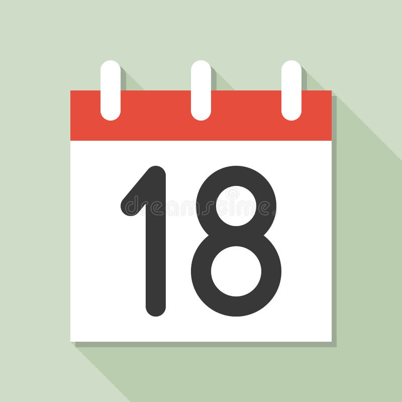 Calendar and Number, Calendar Icon Set, Flat Design Vector with Stock ...