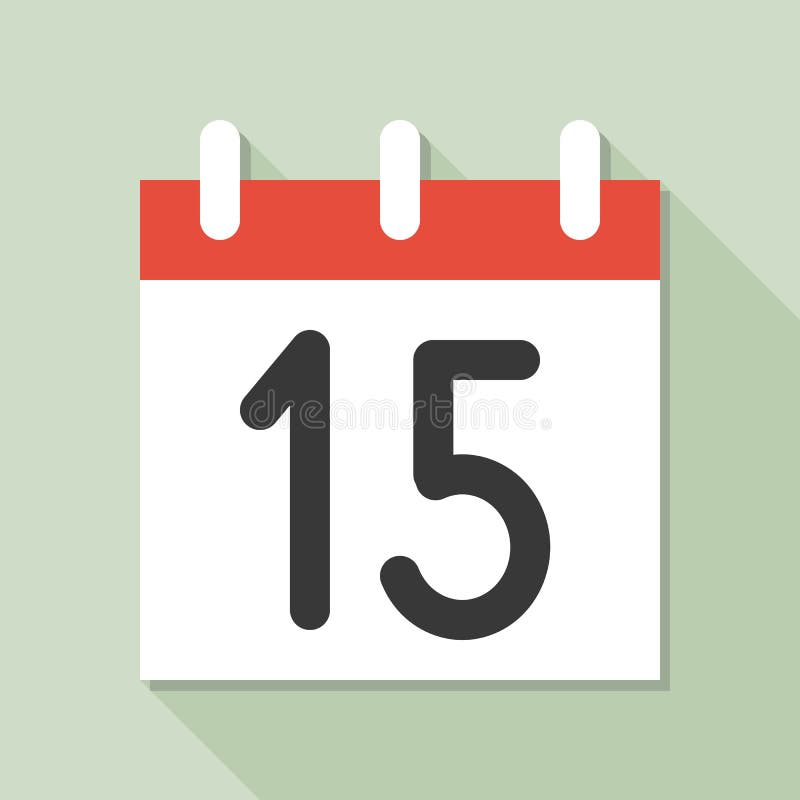 Calendar and Number, Calendar Icon Set, Flat Design Vector with Stock ...