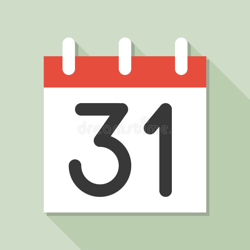 Calendar and Number, Calendar Icon Set, Flat Design Vector with Stock ...