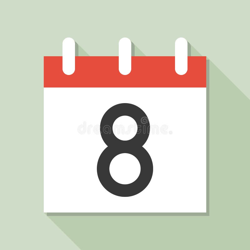 Calendar and Number, Calendar Icon Set, Flat Design Vector with Stock ...