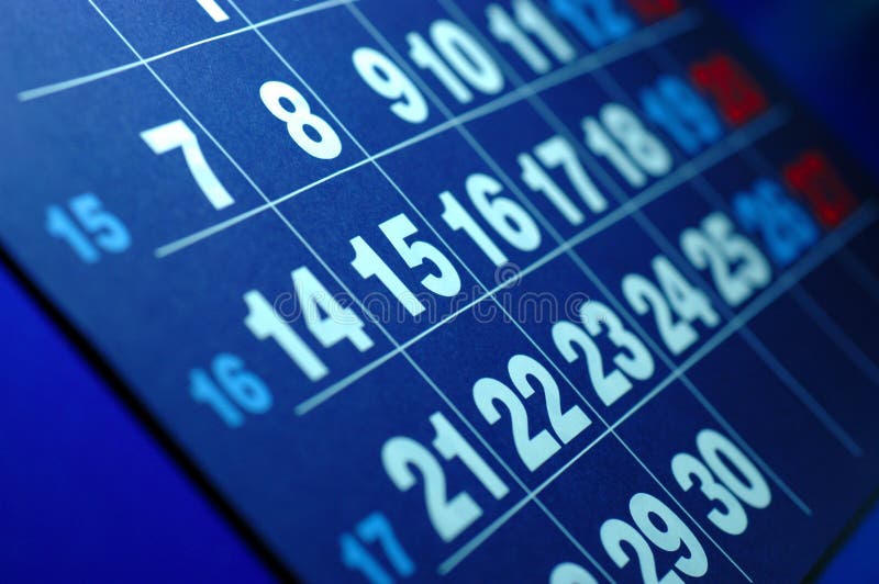 Calendar numbers stock image. Image of calendar, date - 11232207