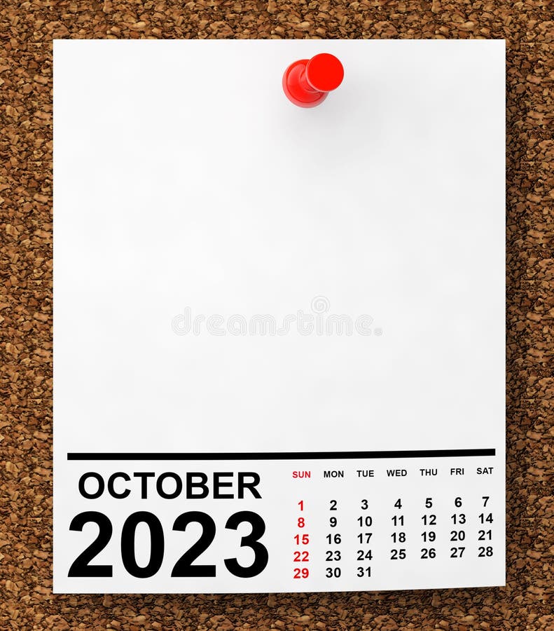 Calendar for October 2023, Blue Circle Design. English Language, Week ...