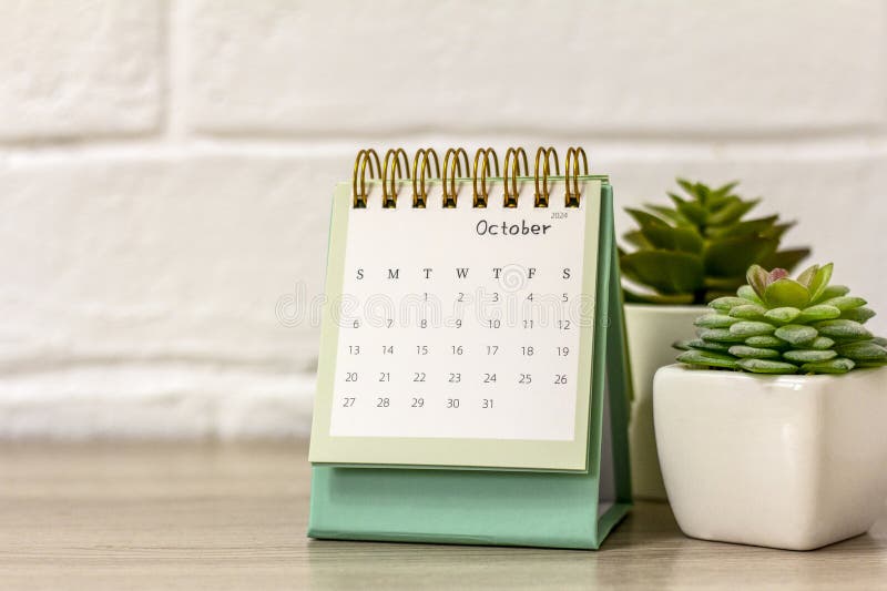 Calendar for October 2024. Desk Calendar for Planning and Keeping Track ...
