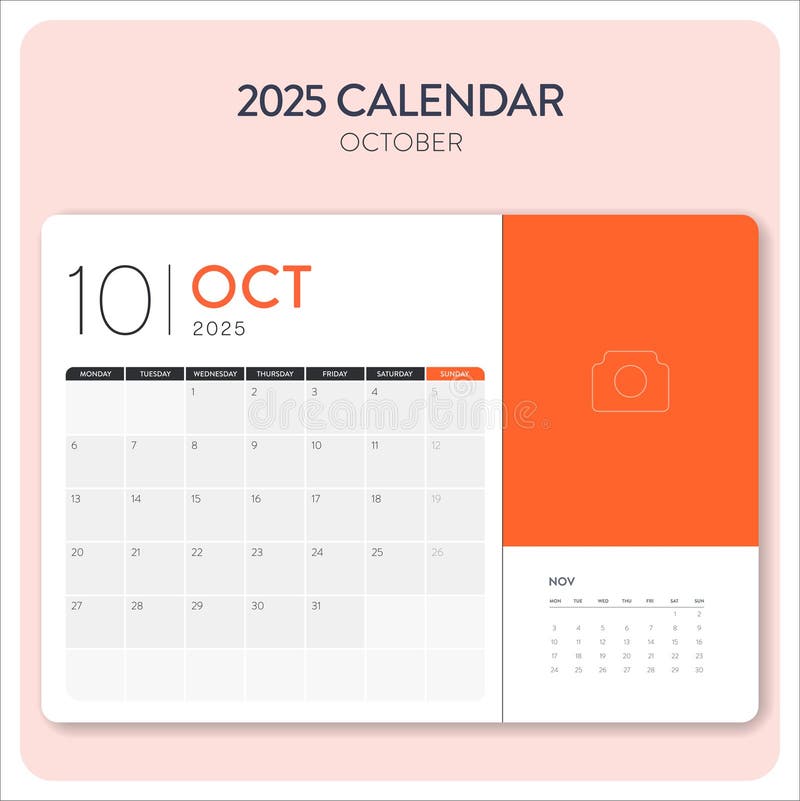 Calendar for October 2023, Blue Circle Design. English Language, Week ...