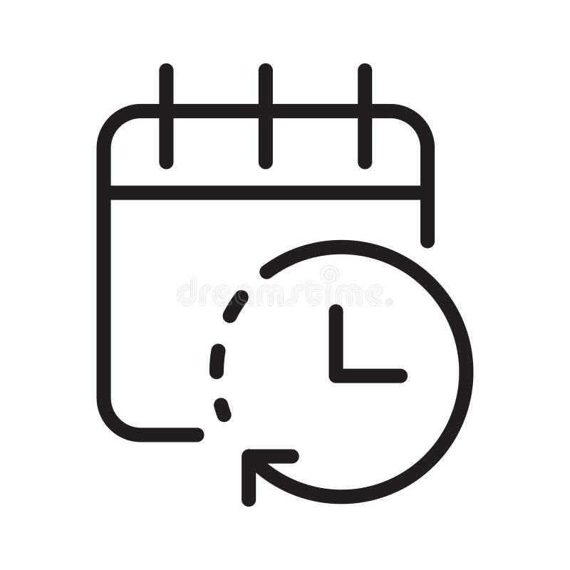 Calendar Outline Icon, Linear Calendar, Black and White Transparent ...