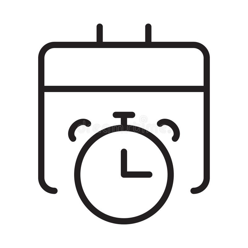 Calendar Outline Icon, Linear Calendar, Black and White Transparent ...