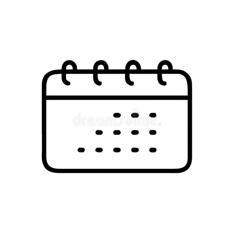 Calendar Outline Icon Vector Illustration Stock Illustration ...