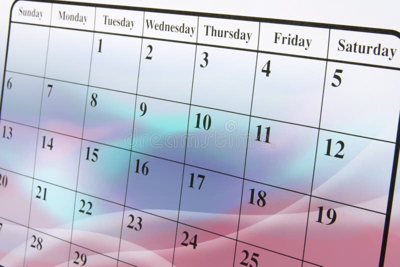 Calendar Page stock photo. Image of organize, numerals - 13154096