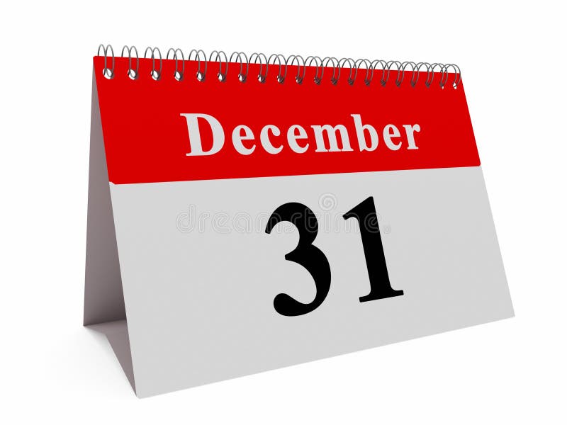 Calendar Page from December 31. Year End Concept Stock Illustration ...