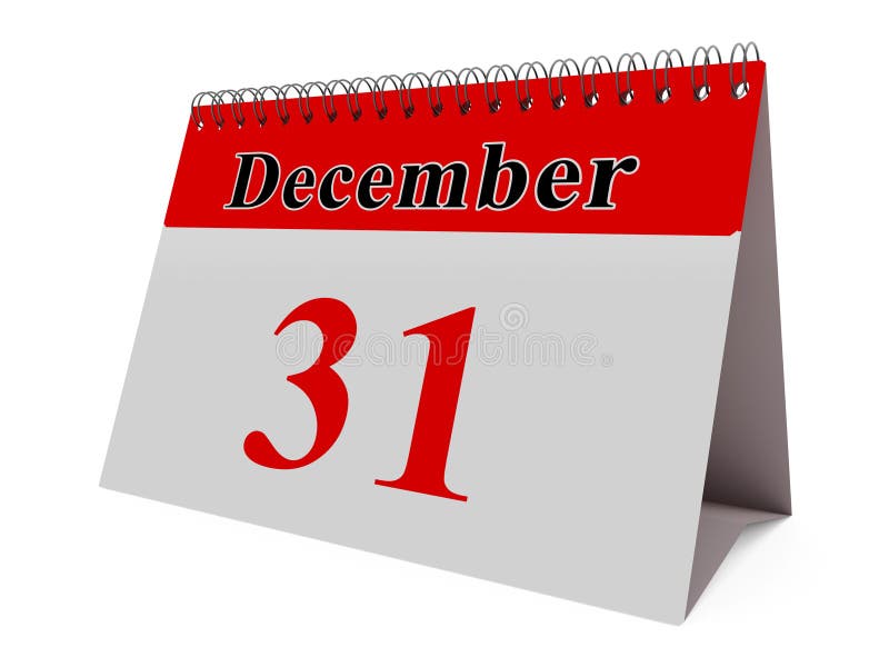 Calendar Page from December 31. Year End Concept Stock Illustration ...