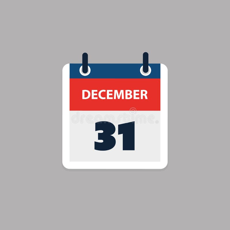 Calendar Page Design for Day 31st of December, Last Day of the Year ...