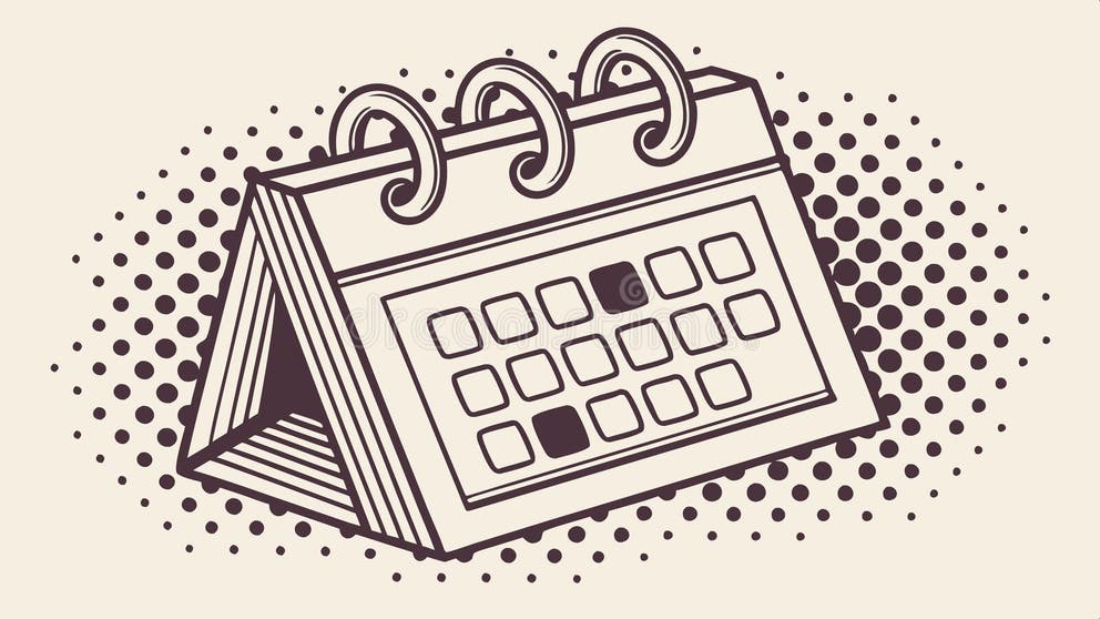 Calendar Page Design Element for Dates and Planning Themes Vector ...