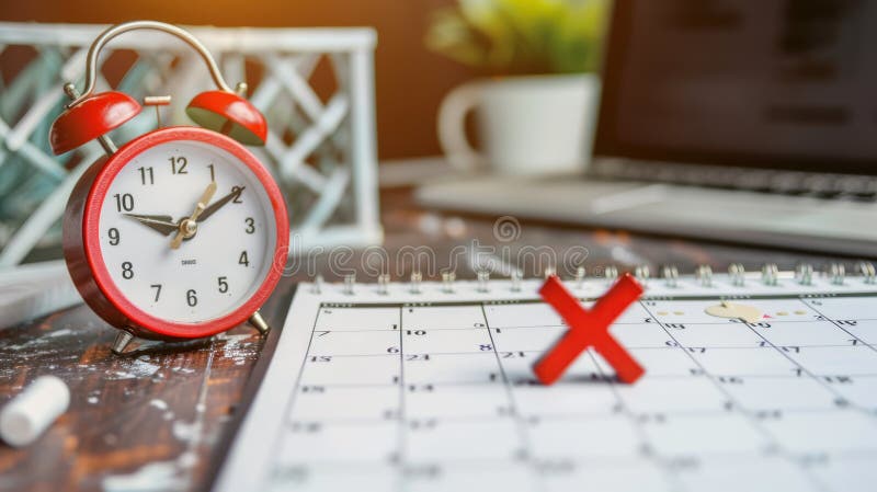 A Calendar Page with a Marked Delay and Postponed Events, Highlighting ...
