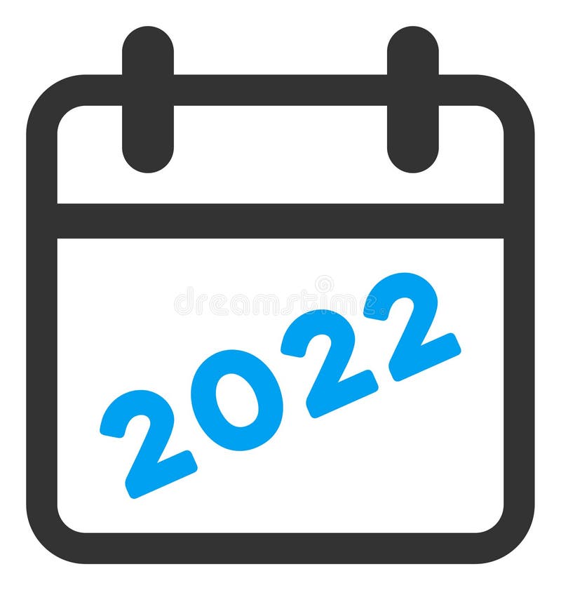 2022 Calendar Page Vector Flat Icon Stock Illustration - Illustration ...