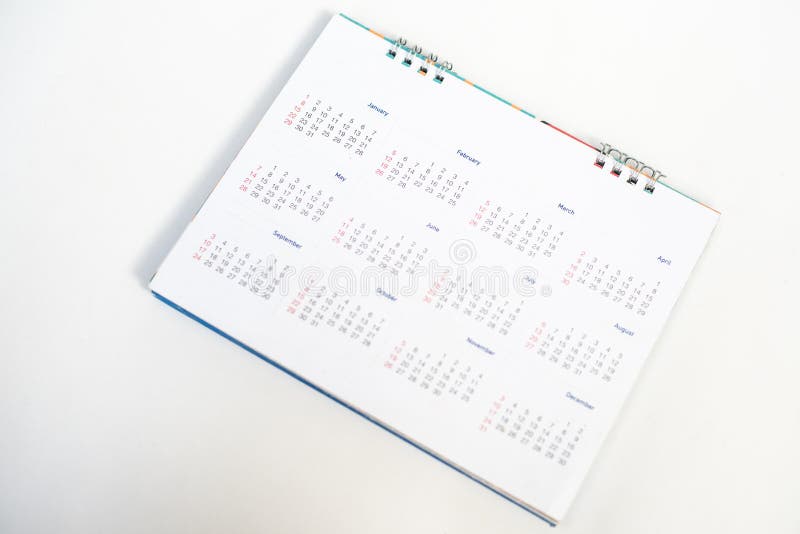Calendar Page on White Background Stock Image - Image of date, clean ...
