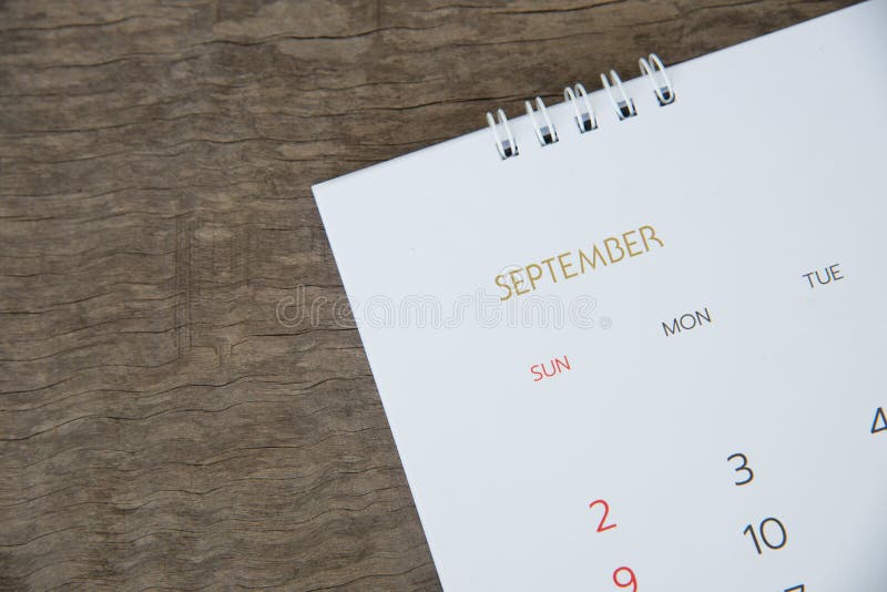 Calendar Page on Wood Texture. Stock Photo - Image of desk, number ...