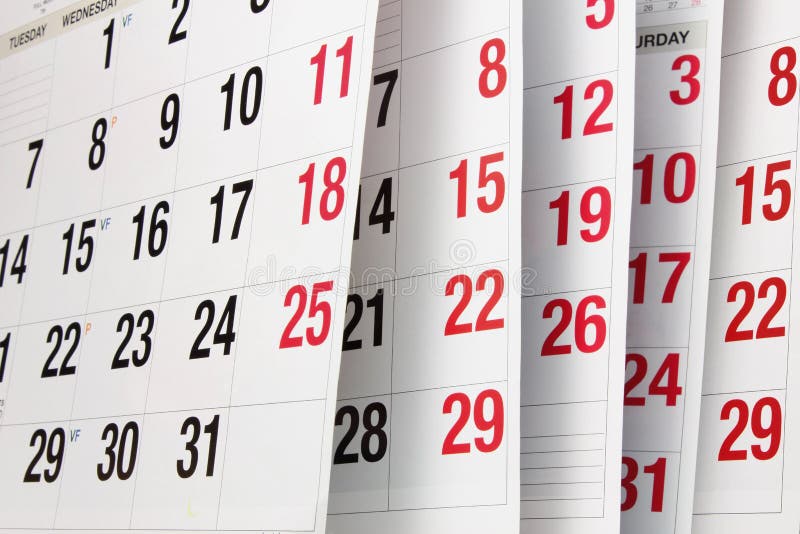 Calendar Pages stock image. Image of dates, numbers, organise - 27417873