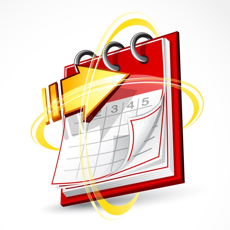 Calendar pages flying away stock illustration. Illustration of ...