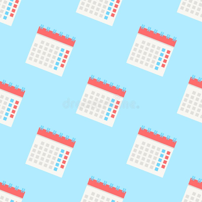 Calendar Pattern Background. Seamless Background Stock Illustration ...