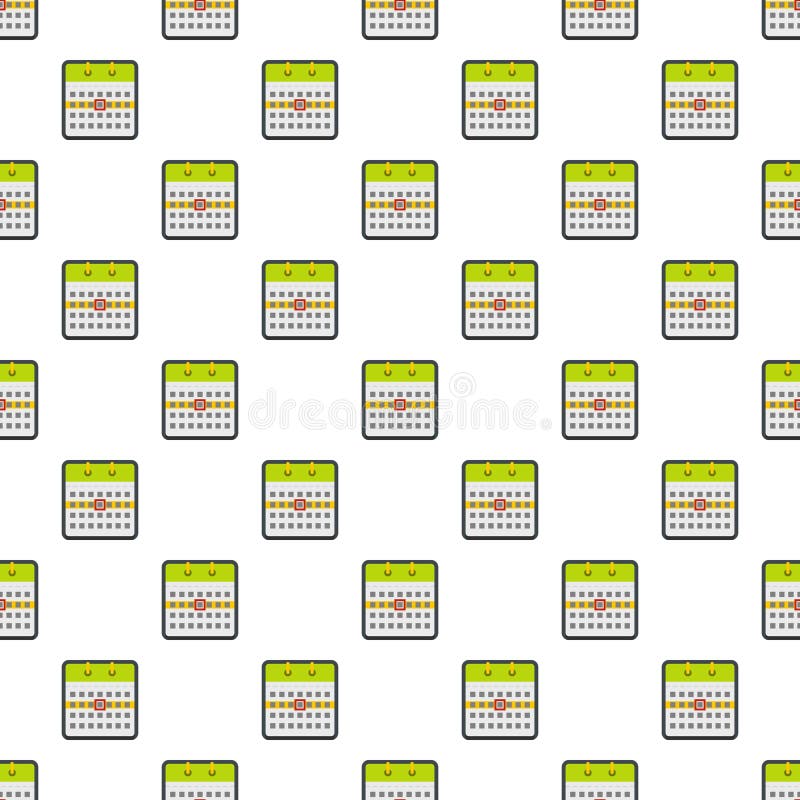 Calendar pattern seamless stock vector. Illustration of business ...