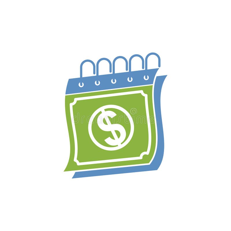 Calendar with Payday Calculator Concept Vector Isolated Illustration ...