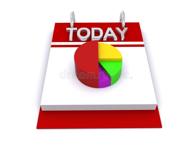 Calendar pie chart stock illustration. Illustration of colors - 21520509