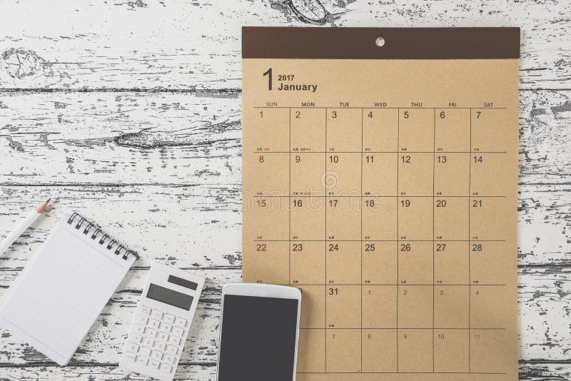 A Calendar Placed on the Table Stock Photo - Image of shop, meet: 94537272