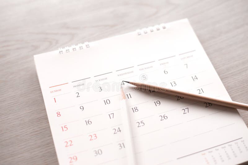 Calendar in plan concept. stock image. Image of balance - 113136633