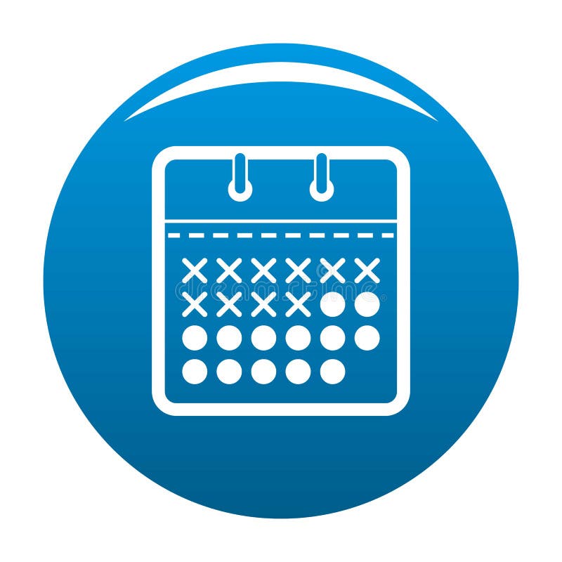 Calendar Plan Icon Blue Vector Stock Vector - Illustration of isolated ...