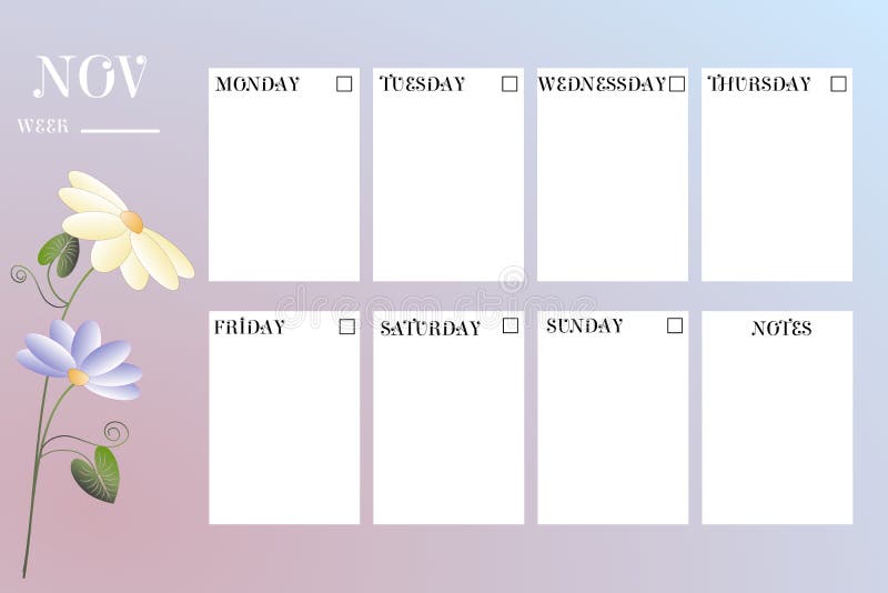 Calendar Planner of Different Months of the Year Stock Illustration ...