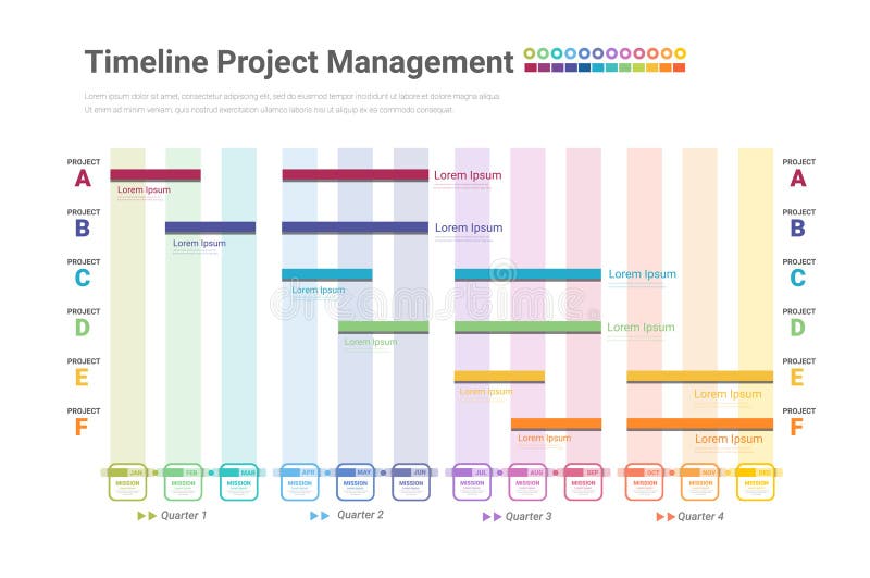 Calendar Planner for 12 Months or Timeline Chart. Concept of Schedule ...