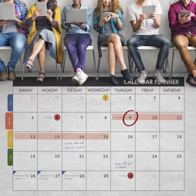 Calendar Planner Organization Management Remind Concept Stock Photo ...