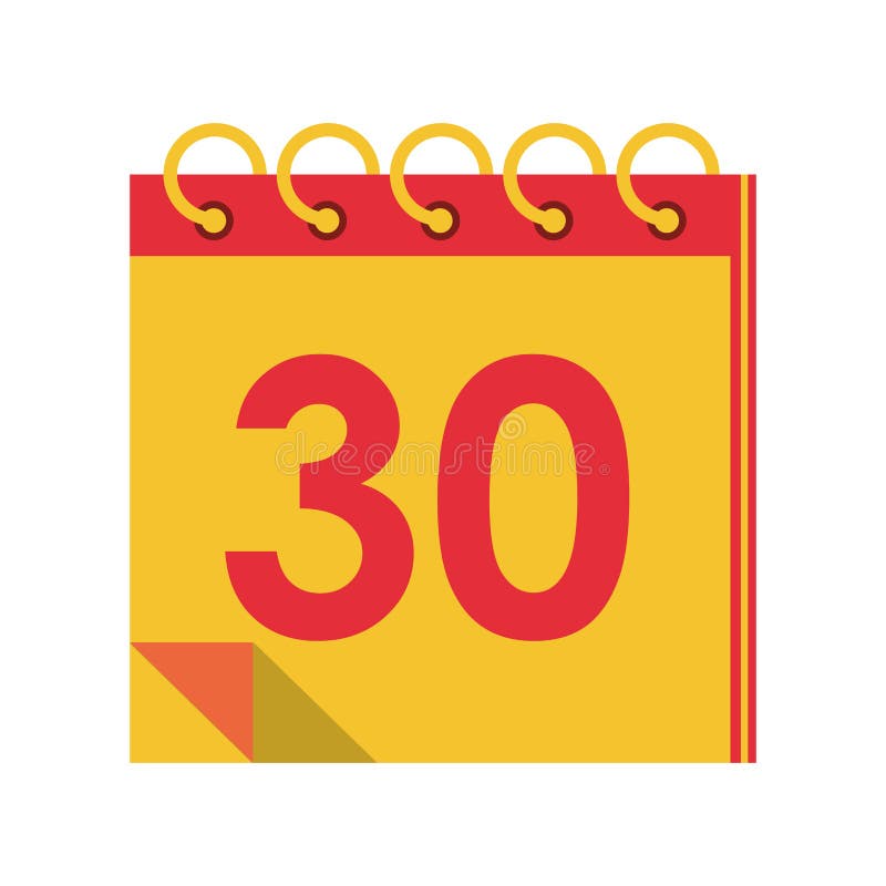 Calendar Planner with Thirty Day Blue Lines Stock Vector - Illustration ...