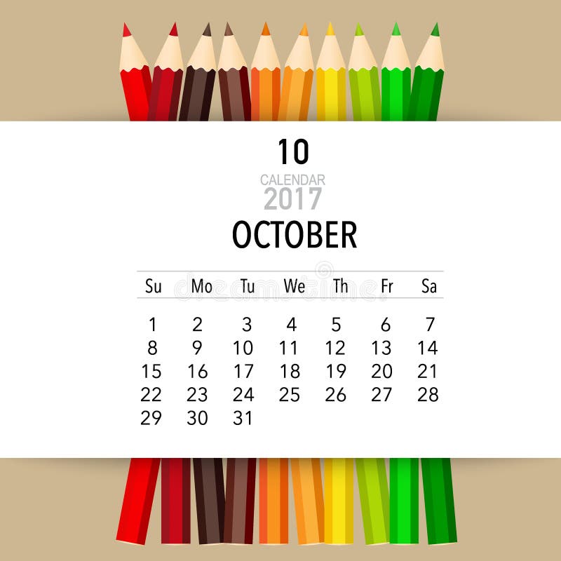 2017 Calendar Planner Vector Design, Monthly Calendar Template Stock ...