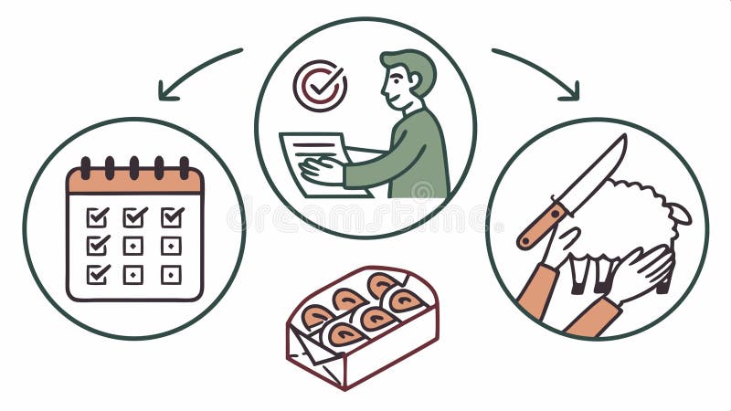 Calendar Planning Icons, Schedule and Organization Symbols Vector ...